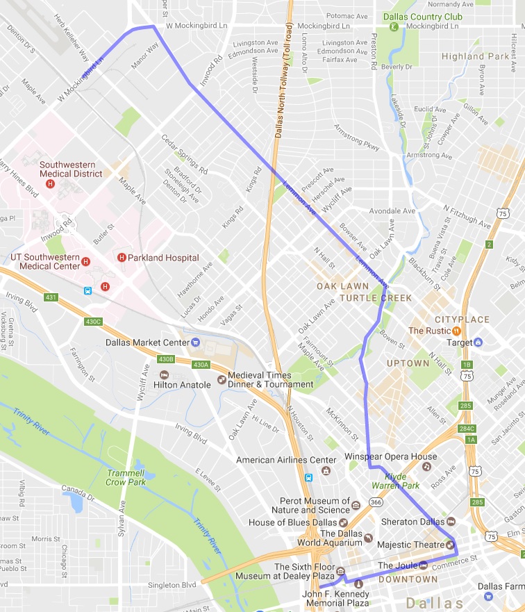 Motorcade Route